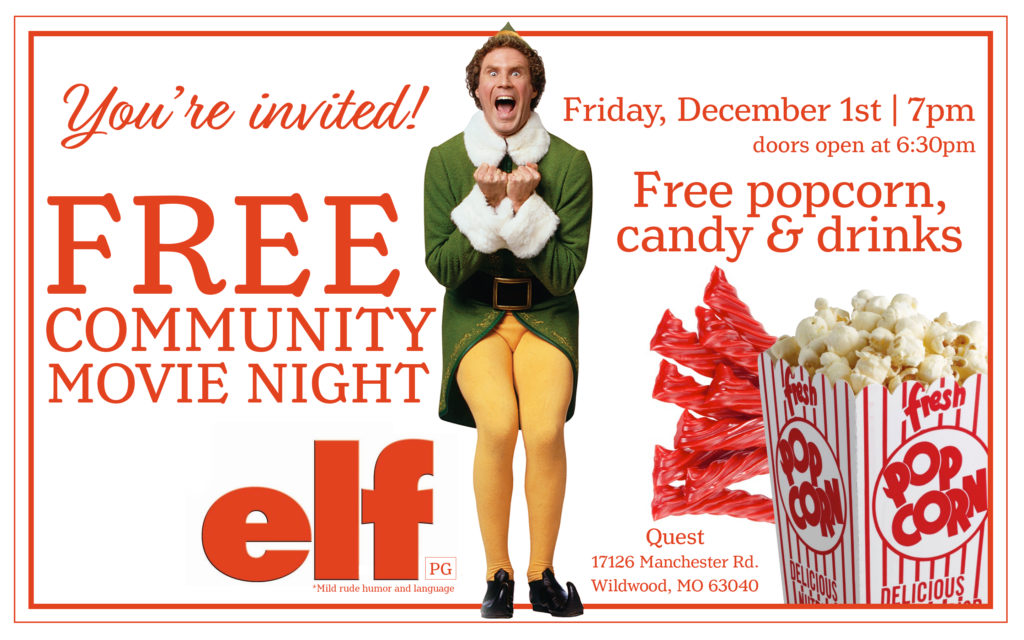 Elf-Movie-Night-Slide | Quest Church of St. Louis